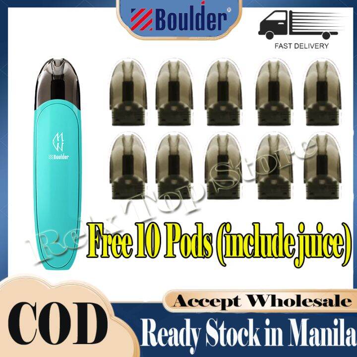 (Free 10 pods) Boulder vapesmoke full set original include 10 pods and ...
