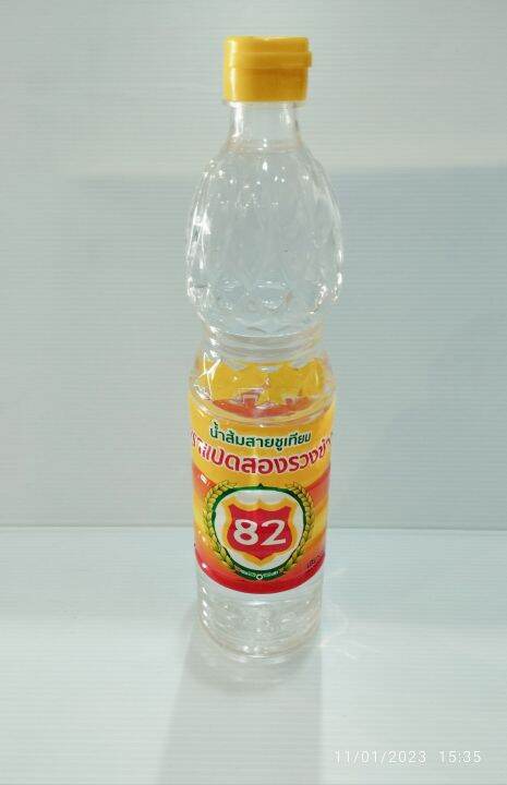น้ำส้มสายชู เทียม ตรา 82 รวงข้าว 700 Ml กรดน้ำส้ม 6 ขวดเพชร ของดี