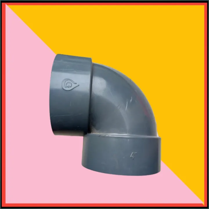 KENI 4" INCHI L ELBOW KNEE KNIE SAMBUNGAN PIPA PARALON PRALON PVC ...