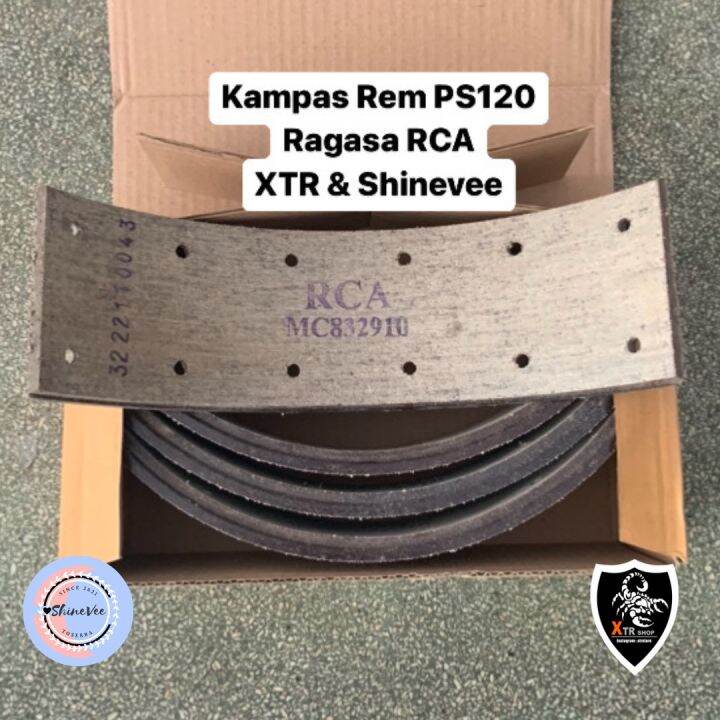 Kampas Rem PS120 Ragasa RCA M020-1 ML832909 Brake Lining FE119 MC832910 ...