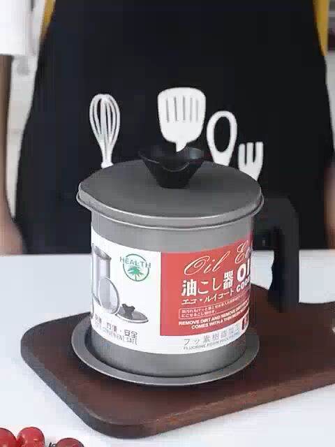 Kitchen Oil Kettle Stainless Steel Oil Storage Tank, Oil Filter Pot ...