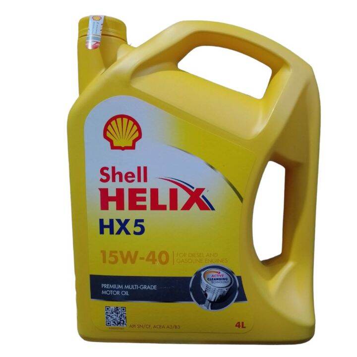 Oli Mesin Mobil Shell Helix Hx5 15W-40 (4liter) untuk mobil | Lazada ...