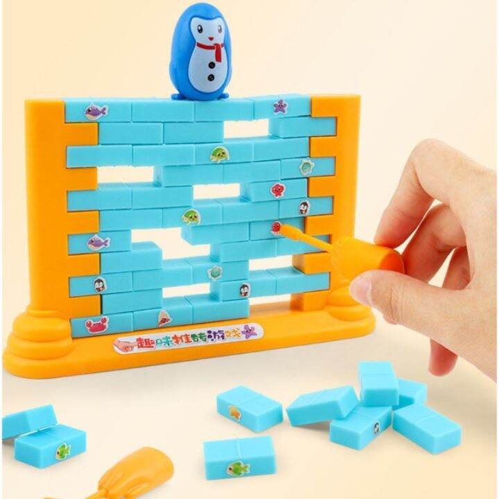 Save Penguin Block Game Fun Stacking Penguin Block Demolish Wall Toy ...