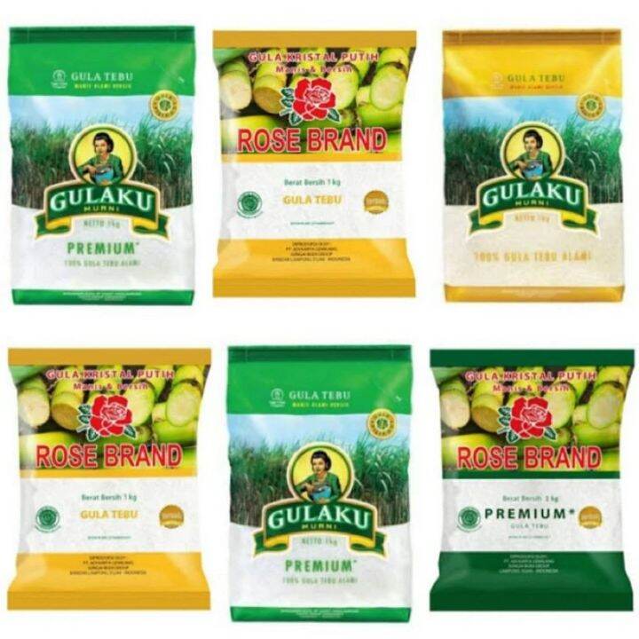 Gula Pasir Kemasan 1 kg random Rose brand Gulaku gulavit dll | Lazada ...