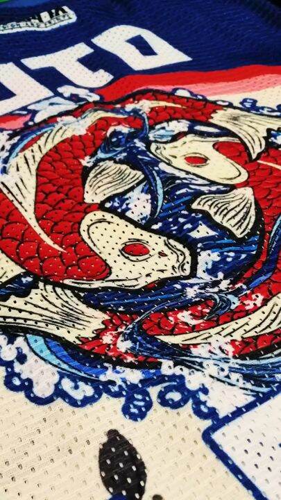 Moto Loco Japanese Cherry Blossom Koi Long-Sleeves Full Sublimation ...