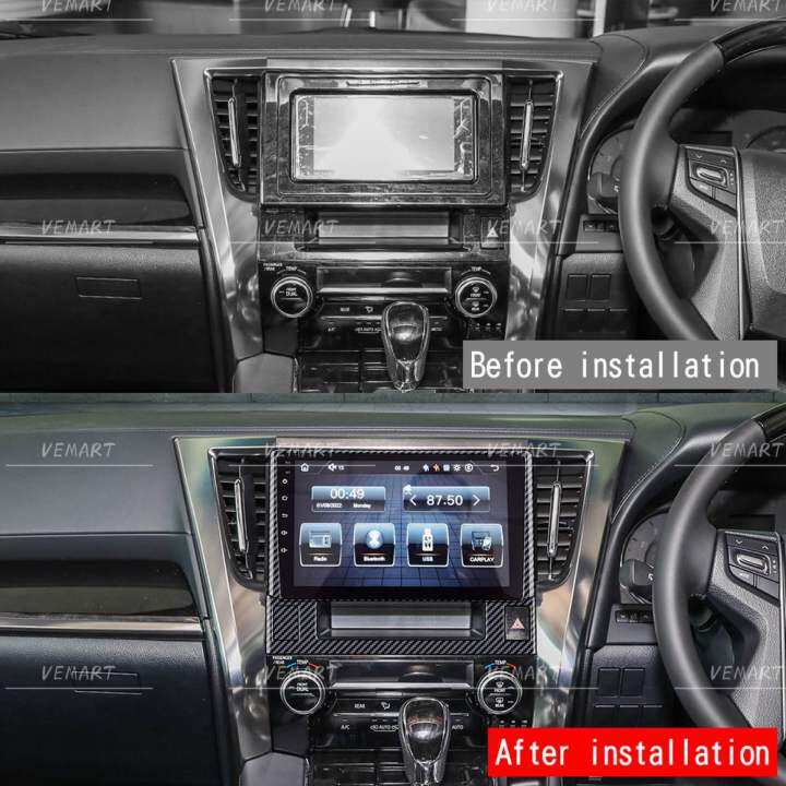 Vemart toyota Alphard vellfire agh30 Carbon fiber android player casing ...