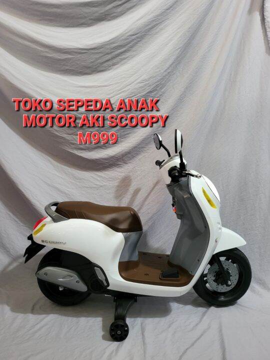 motor aki listrik mainan anak M999 999 SCOOPY | Lazada Indonesia