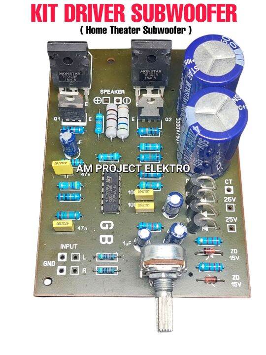 KIT Driver Subwoofer Home Theater Mono Tinggal pasang PSU + Heatsink ...