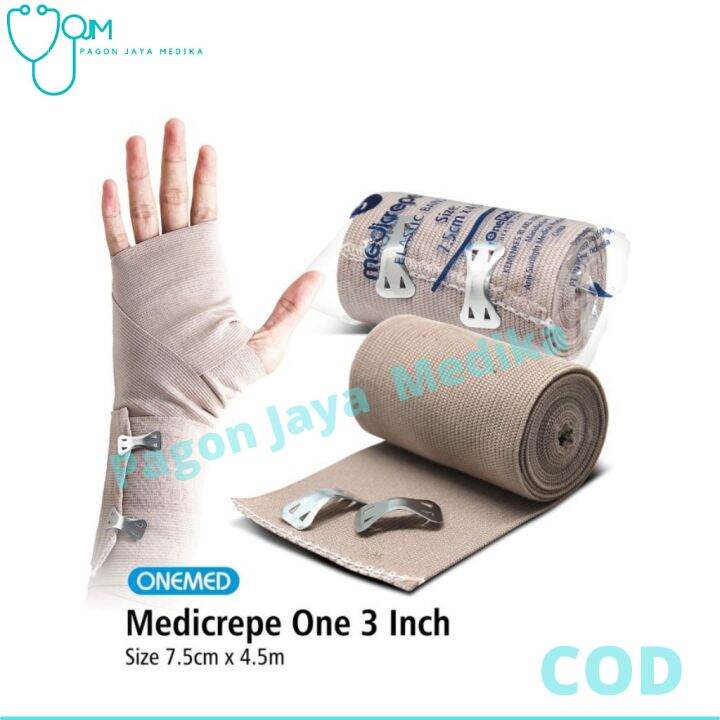 Perban elastis Onemed Medicrape 3 inch Elastis Bandage 3 Inch 7,5 cmm ...