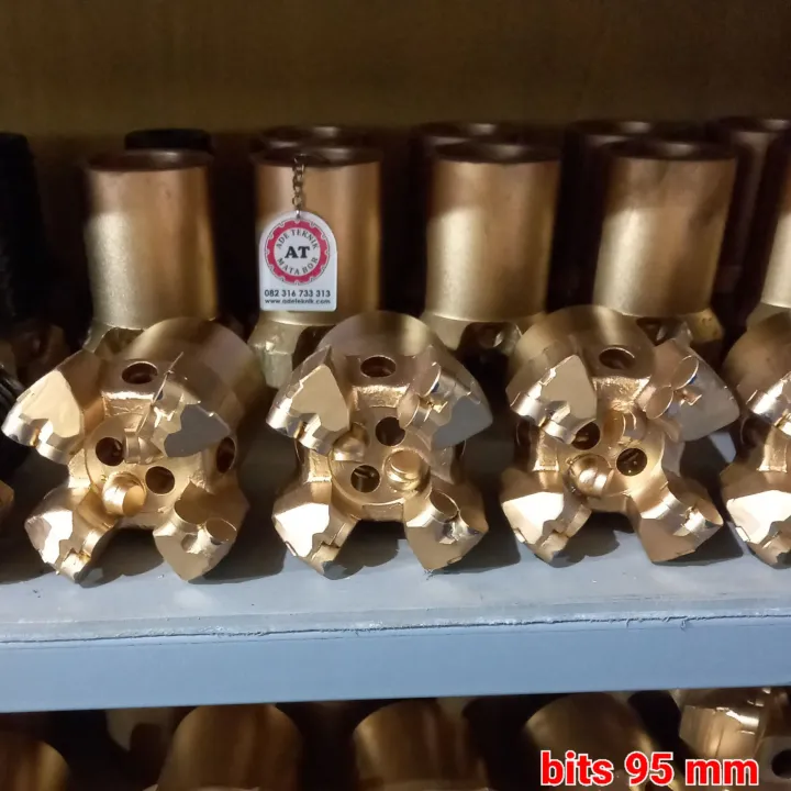 MATA BOR DRAG BIT PDC 3.7 inchi MATA BOR SUMUR PCD BIT 95mm Empat sayap ...