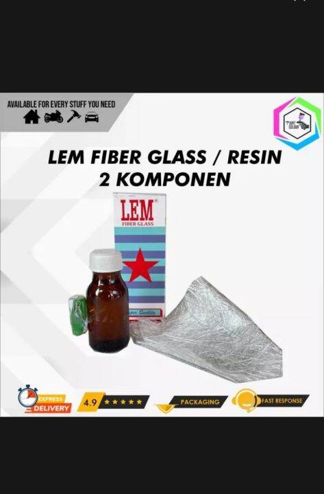 Lem Fiber Glass Fiberglass RESIN Lem Plastik Bak Untuk PLASTIK | Lazada ...