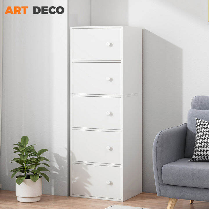 Storage Cabinet 6 Tier Bookcase Rak Buku Bookshelf Wooden Book Cabinet ...