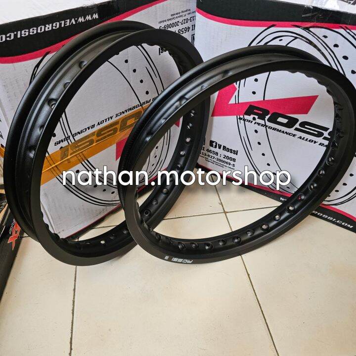 VELG VELK ROSSI RING 14 HITAM DOFF SEPASANG UKURAN STANDAR MATIC ...