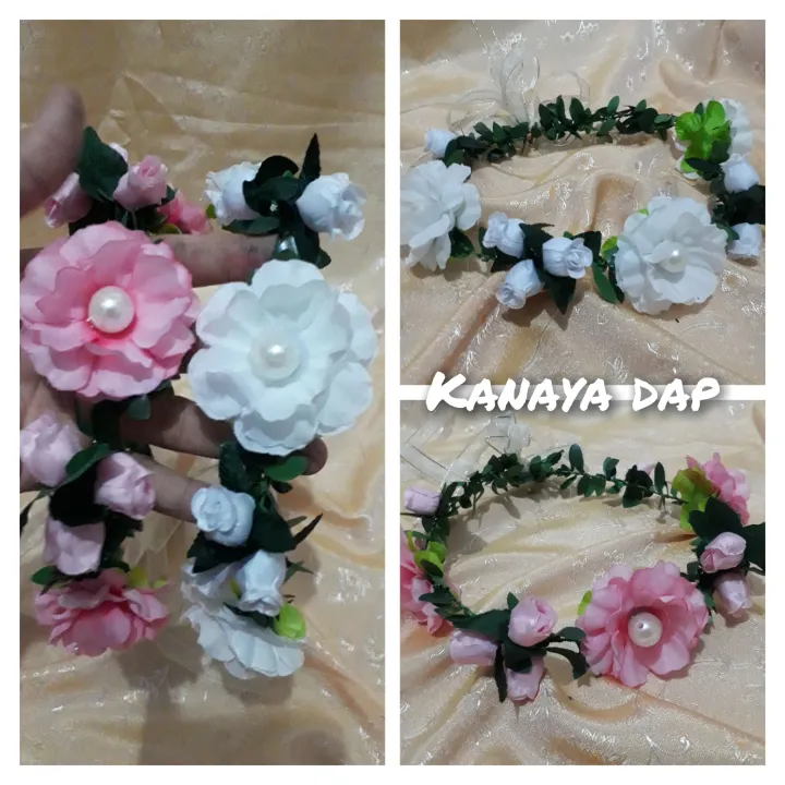 FLOWER CROWN ANAK DAN DEWASA//HIASAN RAMBUT HIJAB//BANDO BUNGA LINGKAR ...