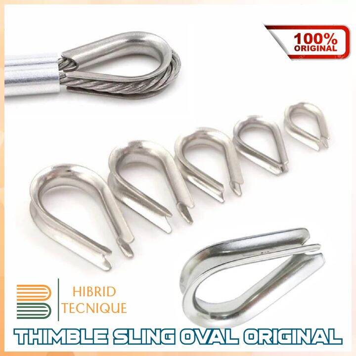 Thimble sling 6mm 8mm 10mm 12mm kausen seling bidal oval alat ...