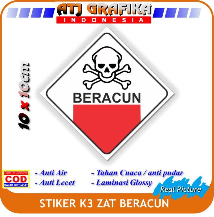 Stiker K3 zat beracun sticker gudang makanan kimia berbahaya | Lazada ...