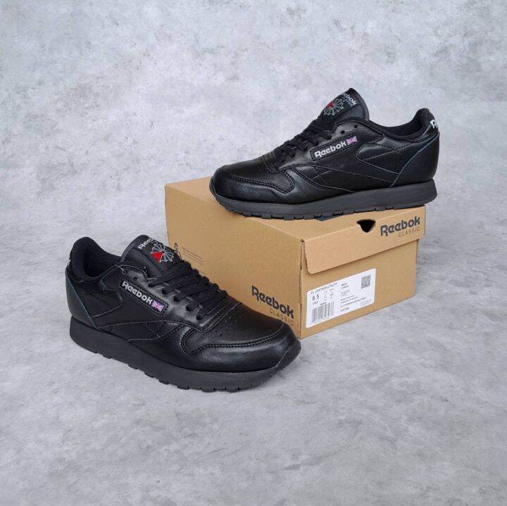 Sepatu Reebok Classic Leather All Black | Lazada Indonesia