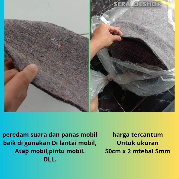 Glasswool Peredam Suara Panas Mobil Tebal 5mm lebar 2 meter | Lazada ...