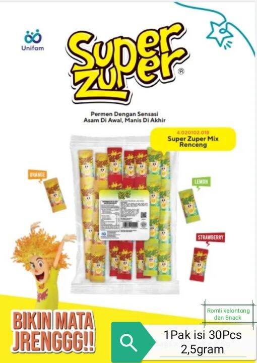 Permen Super Zuper Mix Renceng 1Pak isi 30Pcs | Lazada Indonesia