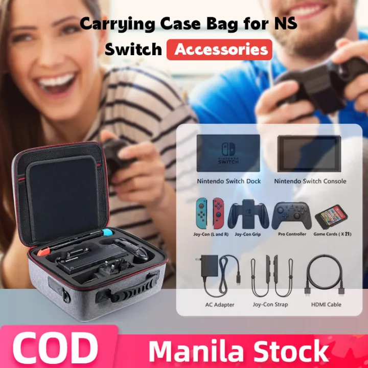 Travel Carrying Case for Nintendo Switch & Nintendo Switch OLED EVA Deluxe Protective Big Bag ...