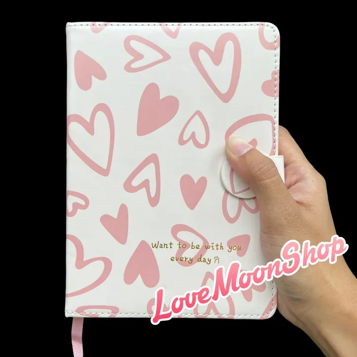 Hearts Love Journal Notebook with Magnetic Snap Lock (13*18cm) Gilt ...