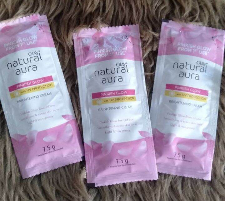 OLAY Natural Aura Pinkish Glow Brightening Cream UV Protection 7.5g 1 ...