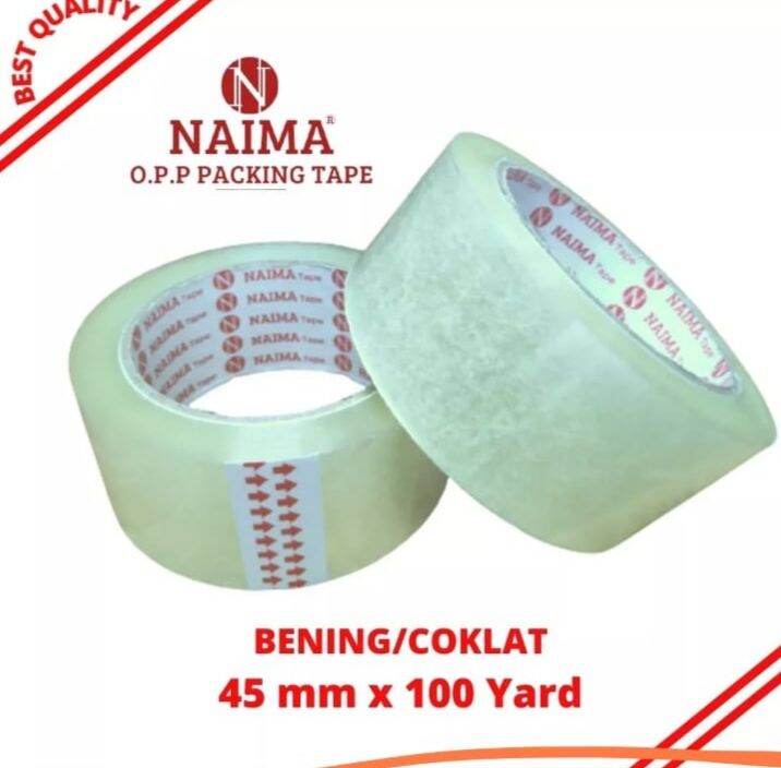 lakban bening 2 inch 45mm x100 yard murah Naima kualitas daimaru | Lazada Indonesia