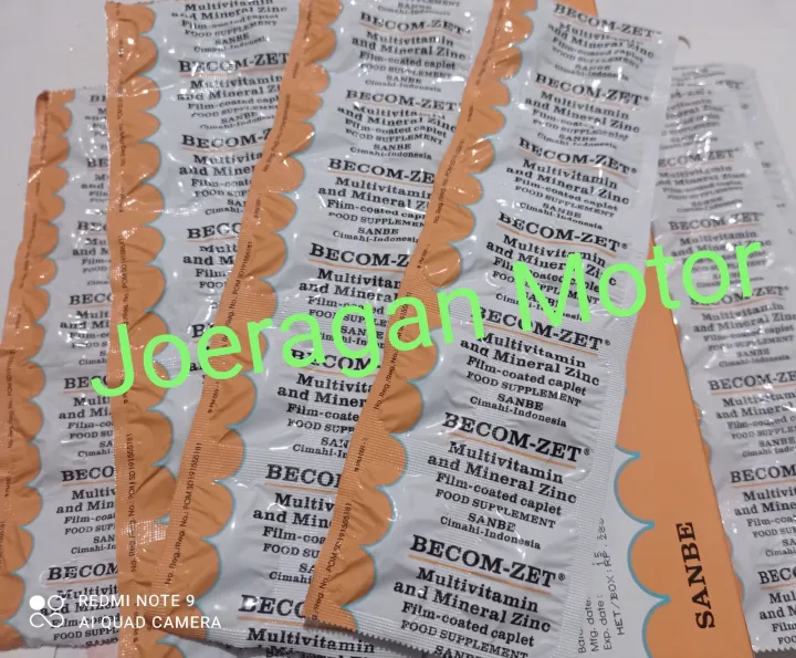 Becom Zet multivitamin / Vitamin becomzet ORI 1 strip isi 10 tablet ...