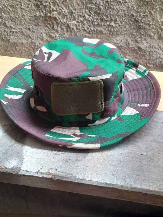 topi rimba tni ad terbaru bahan velbed ful kawat | Lazada Indonesia
