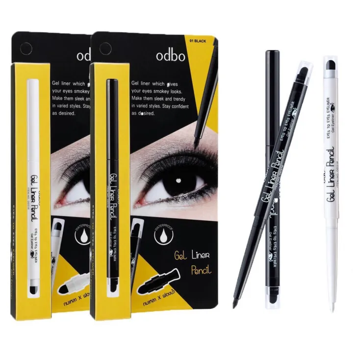 ODBO Gel Liner Pencil (OD316) ดินสอเขียนขอบตาแบบออโต้พร้อมกบเหลา กันน้ำ ...
