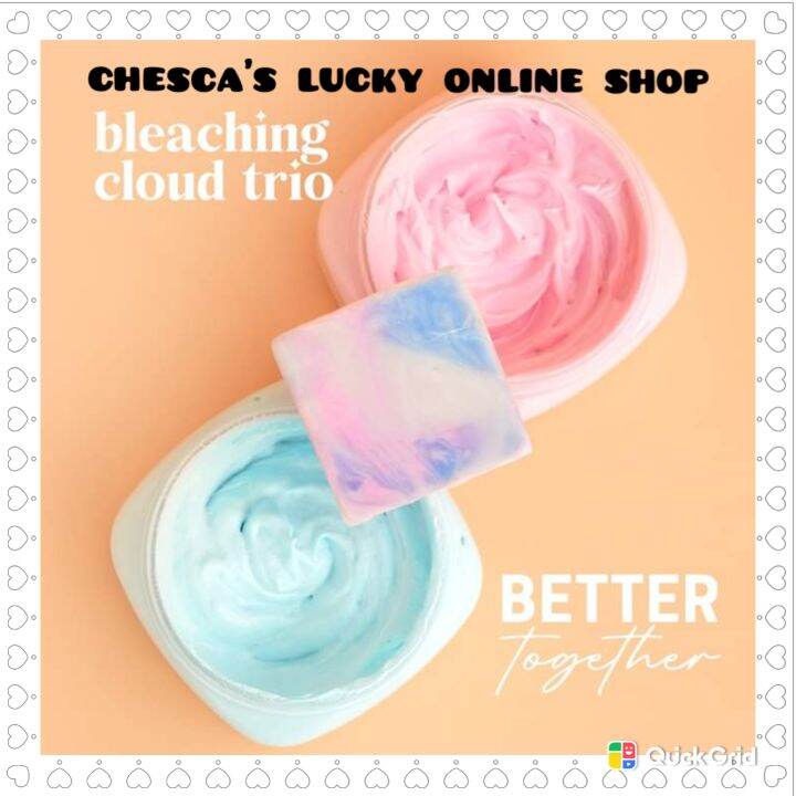 CHESCA'S LUCKY ONLINE SHOP/Onhand Ivana Skin Bleaching Cloud Trio Set Cream+Soap+Scrub | Lazada PH