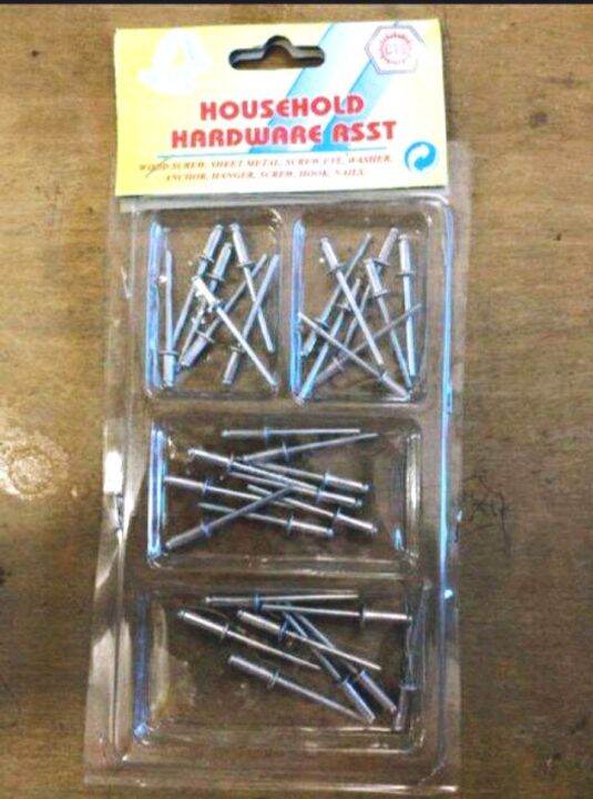 PAKU RIPET SET 20 PCS BEDA PANJANG PAKU RIVET PAKU TEMBAK RIPET PAKU ...