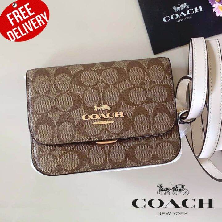 กระเป๋าสะพาย COACH Mini Brynn Crossbody In Signature Canvas รับประกัน ...