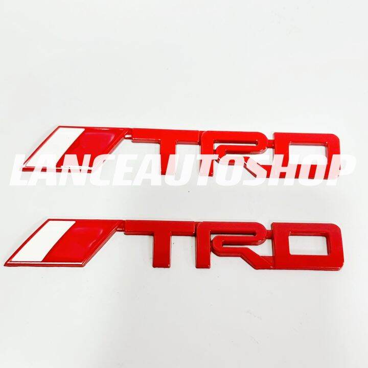 TRD 3D Metal Emblem Red TRD Car Logo Emblem L-4037 | Lazada PH