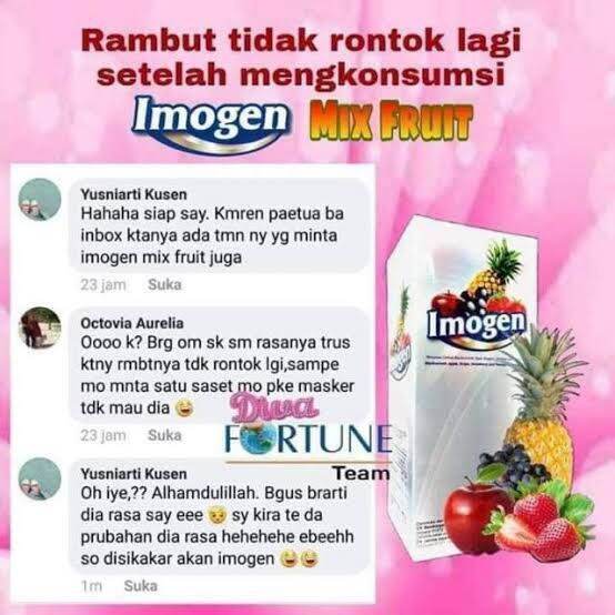 Imogen Mix fruit 1 box isi 15 sachet Dijamin asli | Lazada Indonesia