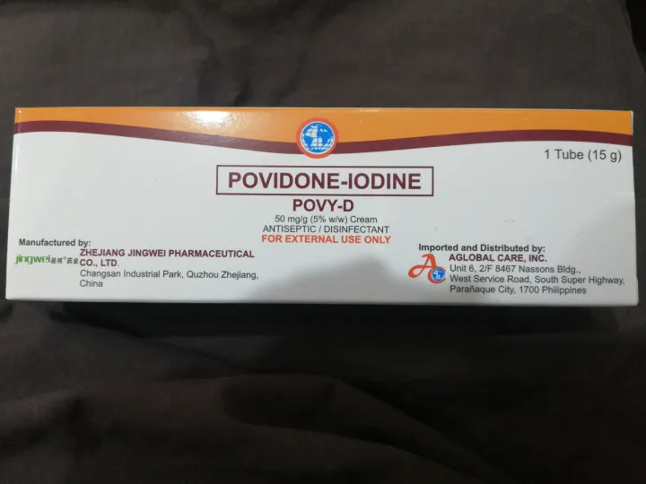 POVY-D ( Povidone Iodine )50mg/g(5% w/w ) Cream Antiseptic/Disinfectant ...