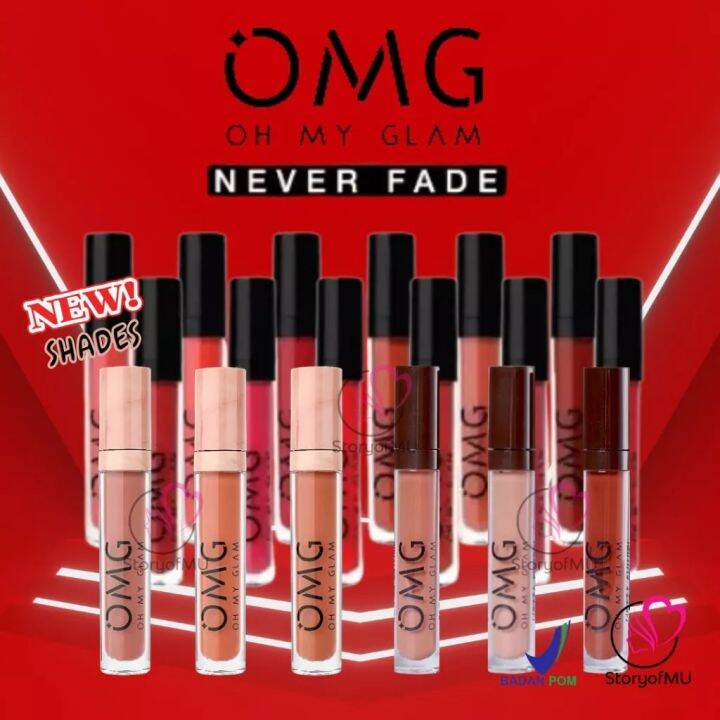 OMG | OMG OH MY GLAM Matte kiss lip cream | Lipstik OMG | Lazada Indonesia