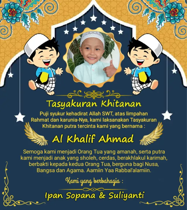 Stiker Khitanan Anak (Isi 50 Lembar) Free Request Foto - Pembuatan ...