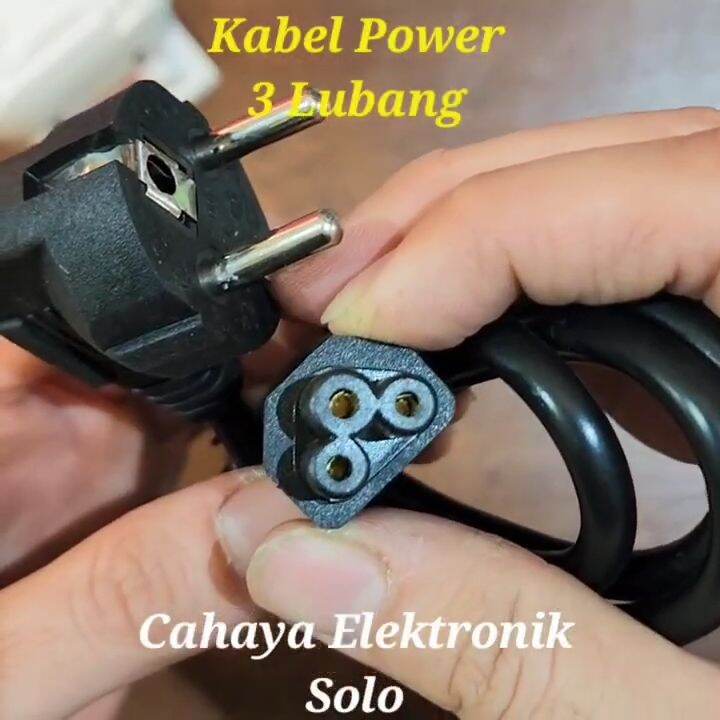 Kabel Power 3 Lubang Laptop 1m80cm Intracom Adaptor Colokan | Lazada ...
