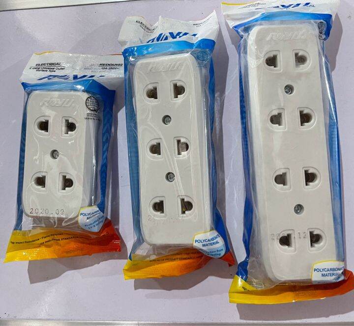 ROYU universal outlet 250V~10A available 2 gang,3gang,4 gang | Lazada PH
