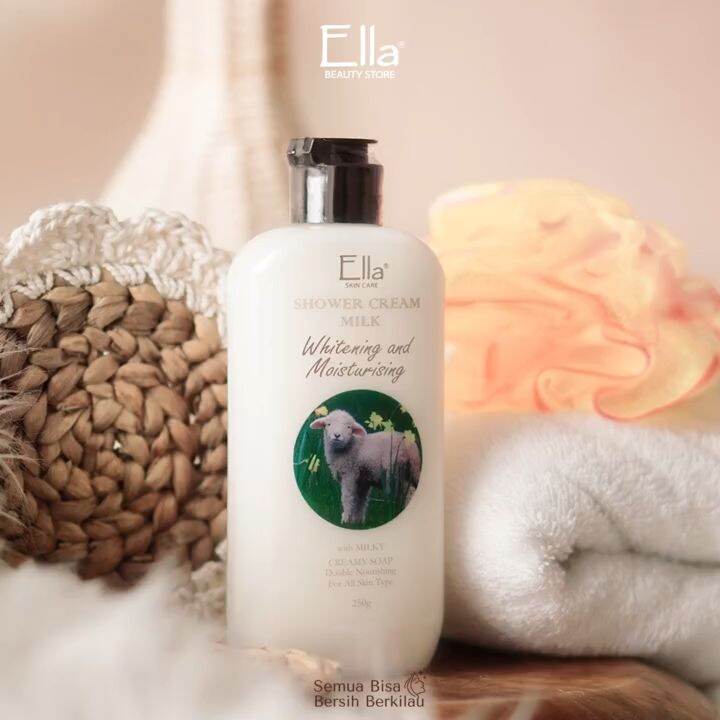 Ella Skincare Shower Cream Milk with AHA, Niacinamide, Licorice & Vit E ...