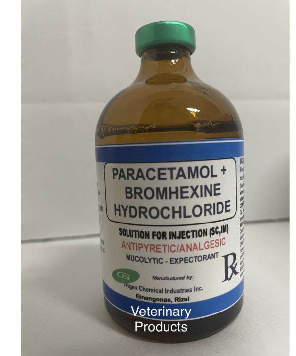 PARACETAMOL + BROMHEXINE 100ML FOR ANIMALS (VETERINARY PRODUCTS ...