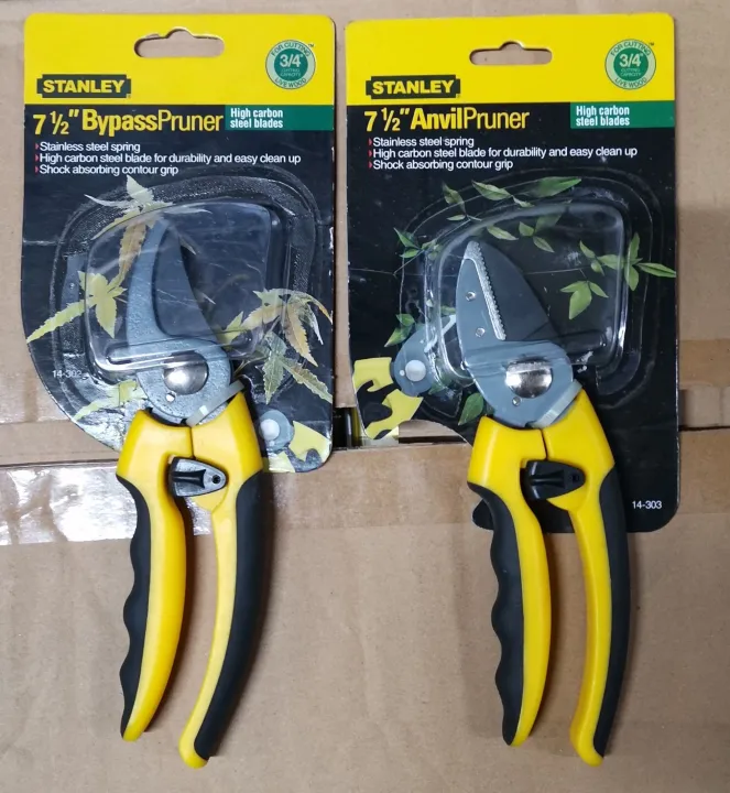 STANLEY BYPASS PRUNING SHEAR 14-302 REGULAR, 14-303 ANVIL | Lazada PH