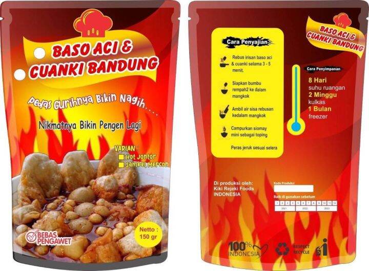 TERBARU BASO ACI dan CUANGKI BANDUNG kemasan instant TERHOT/SAMBEL ...