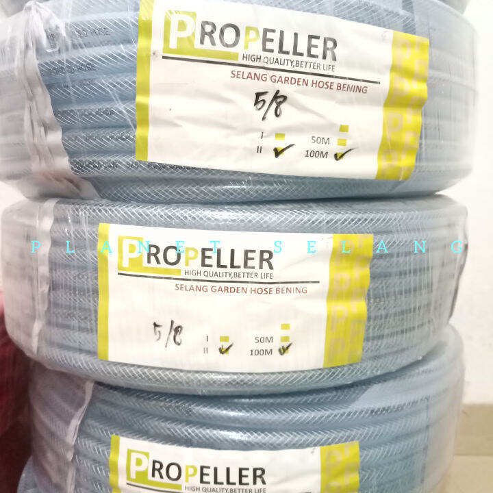 Selang Air 50 Meter 5/8 Inch Tebal 2 MM Benang Bening Selang Air Serat Benang Selang Air Anti ...