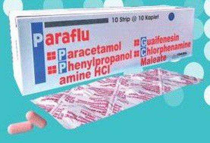 Obat batuk pilek batuk dan bersin bersin ,Paraflu tablet per strip ...