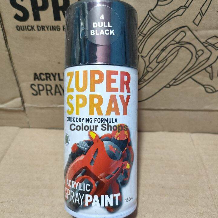 Zuper Pilox Pilok Cat Semprot Warna Dull Black Hitam Doff Dop 4 150cc Spray Paint | Lazada Indonesia