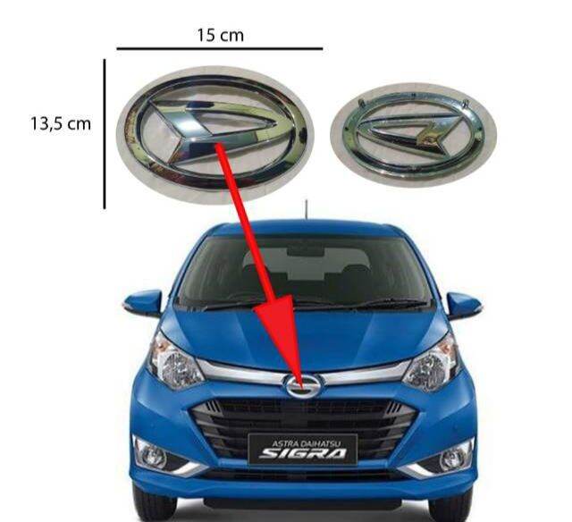 Emblem logo Daihatsu Sigra Chrome ukuran 15cm | Lazada Indonesia