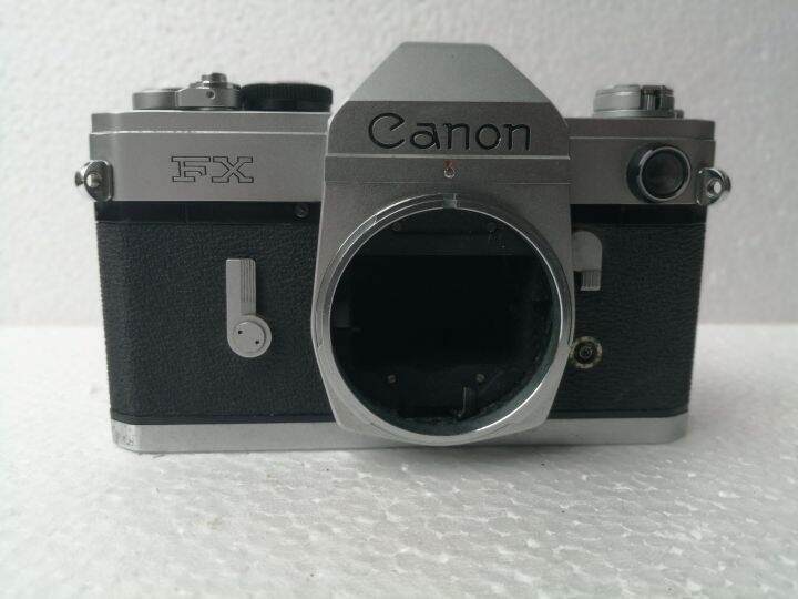 กล้องฟิล์มวินเทจ canon fx(อ่านให้เข้าใจก่อนซื้อ) ขึ้นฟิล์มได้ชัตเตอร์ไม่ได้ ไม่มีฝาปิดถ่าน เอาไป ...
