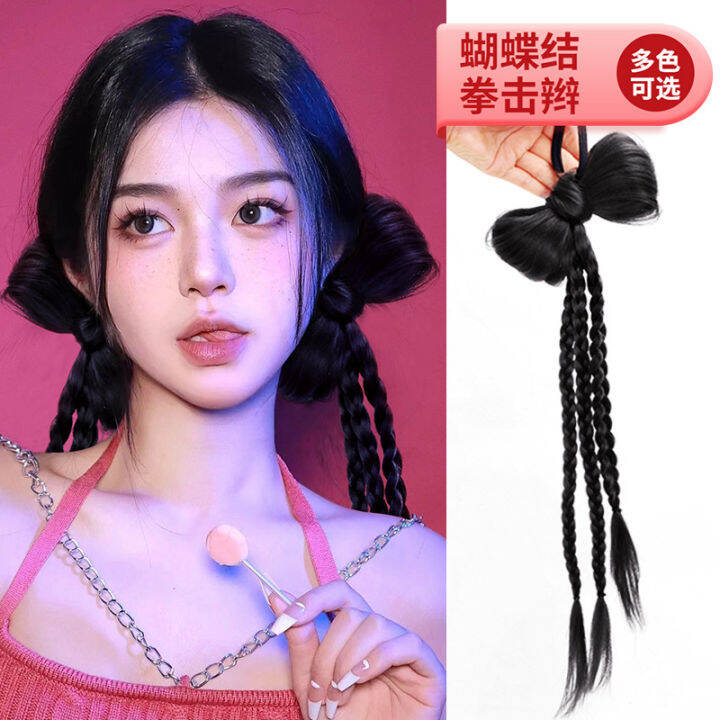 Bow wig y2k Twist boxing braid wig Bow Braid Ponytail Millennium Spice ...